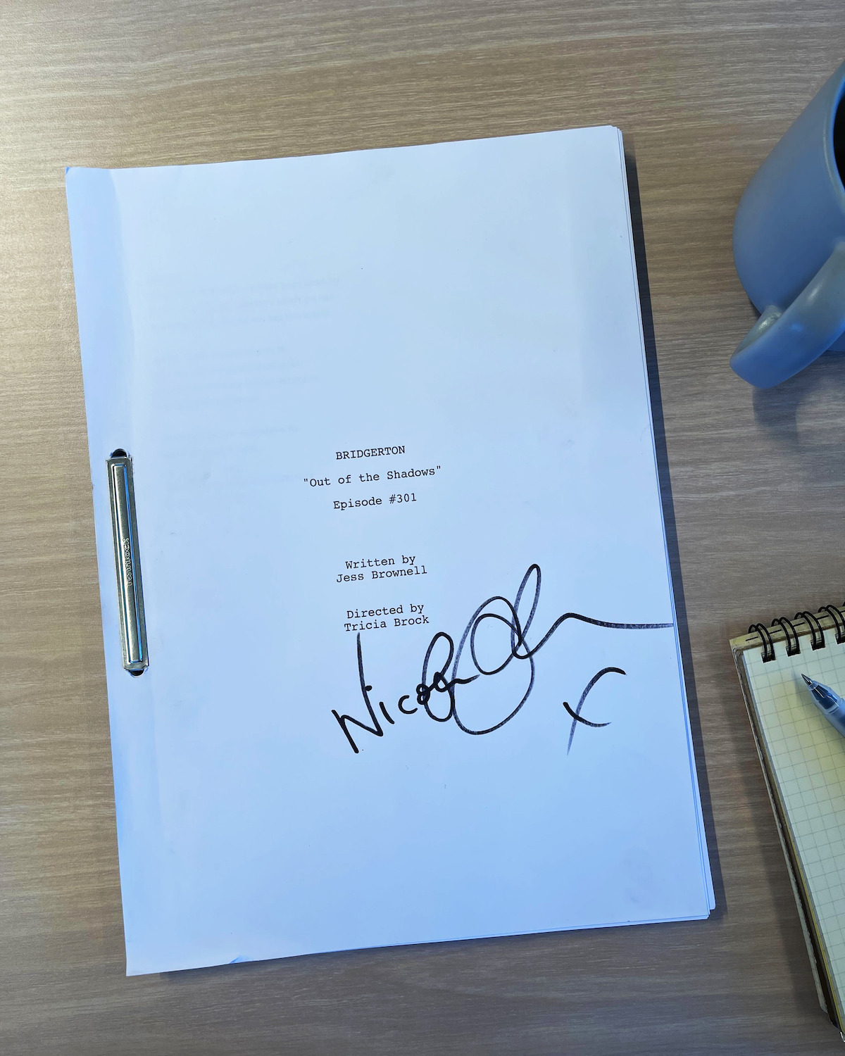 Win ‘Bridgerton’ Signed Paintings and Season 3 Script Page - Netflix Tudum