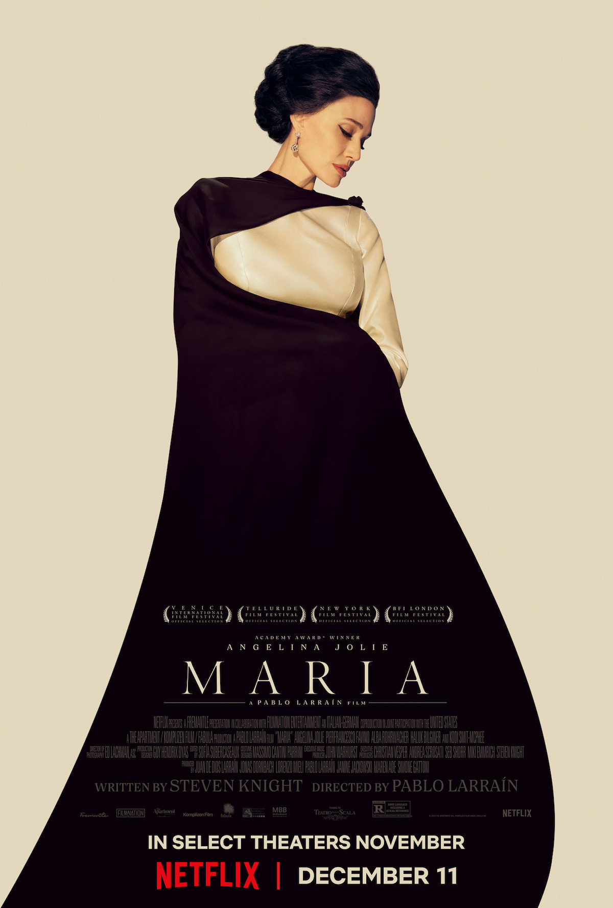 Maria: Cast, Release Date, Trailer and Plot of Angelina Jolie Pablo ...