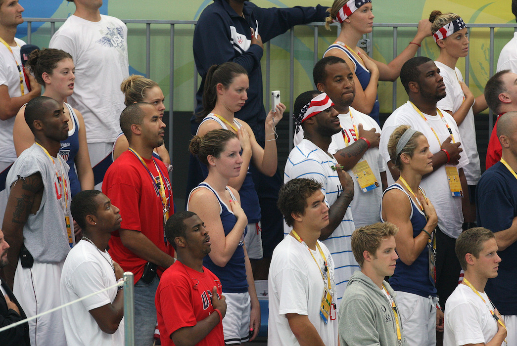 Pics of The Redeem Team in the Olympics Stands - Netflix Tudum
