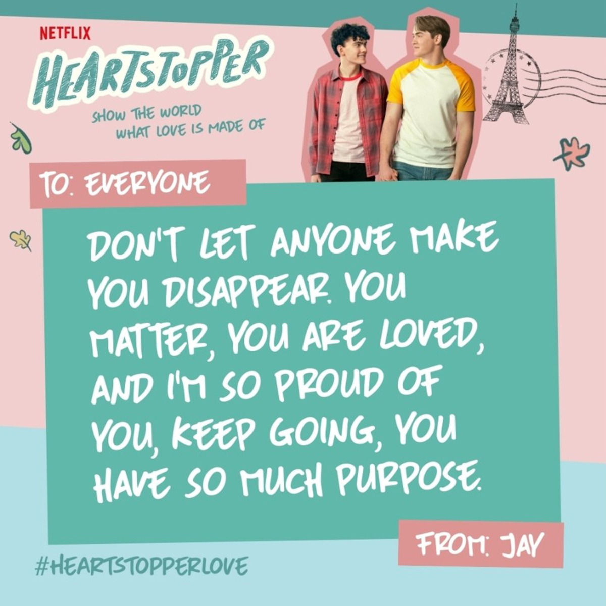 Send Heartstopper Messages: Show the World What Love Is Made of ...