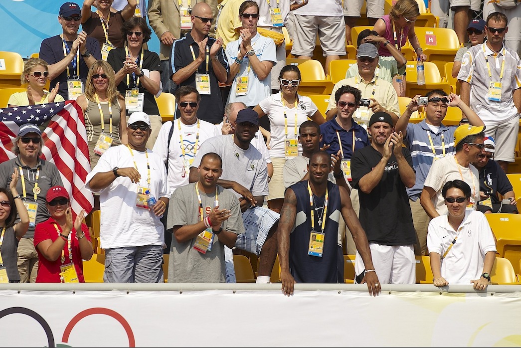 Pics of The Redeem Team in the Olympics Stands - Netflix Tudum