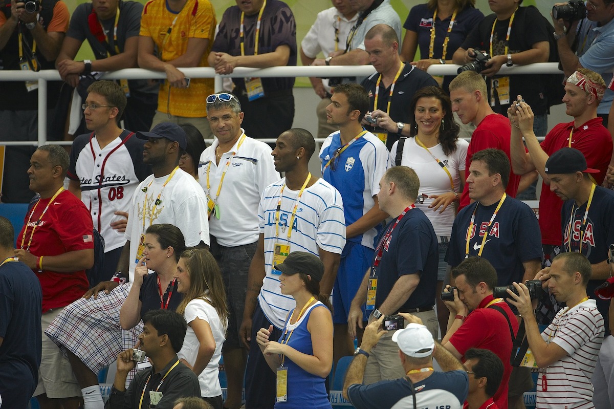 Pics of The Redeem Team in the Olympics Stands - Netflix Tudum