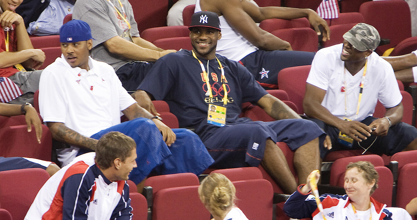 Pics of The Redeem Team in the Olympics Stands - Netflix Tudum